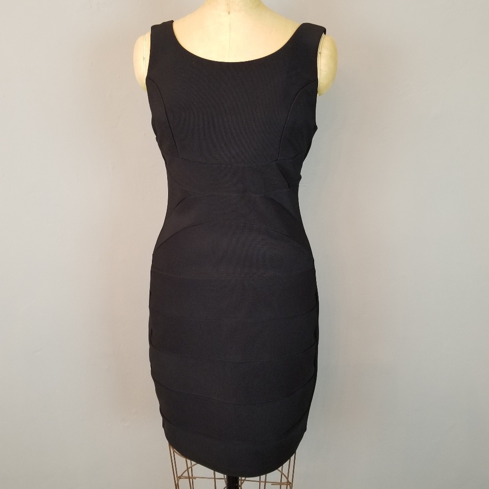 Windsor Black Bodycon Fitted Cocktail Dress Womens - Gem
